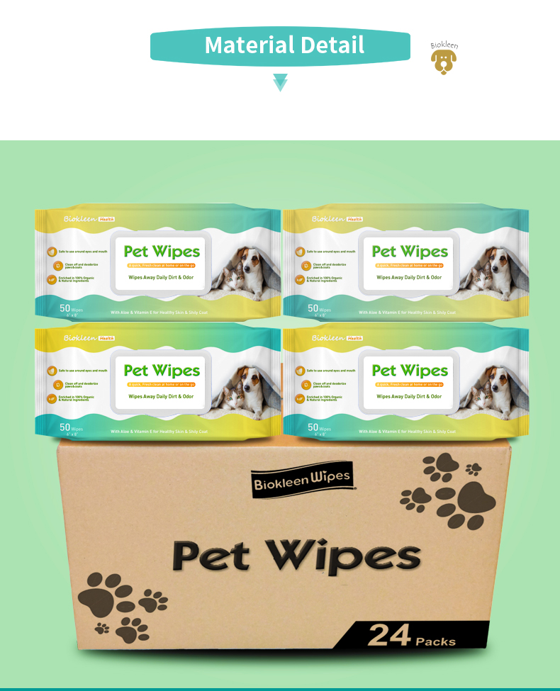OEM Pet Paws & Body Grooming Wipes | Biokleen Wipes
